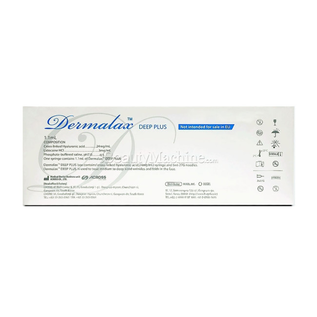 DermaLax Deep Plus Medical Grade Cross-Linked Hyaluronic Acid Dermal Filler