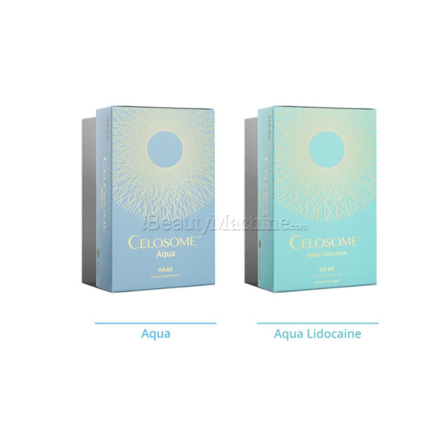 Celosome Aqua Lidocaine HA60 5*2.5ml | 2.5 ml x 5 syringes | Non-Cross Linked HA 24mg/ml ...