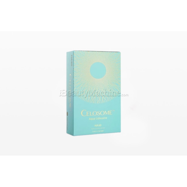 Celosome Aqua Lidocaine HA60 5*2.5ml | 2.5 ml x 5 syringes | Non-Cross Linked HA 24mg/ml ...